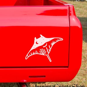 Manta Ray Night Sky, Spirit Animal, Decal, Sticker for Laptop, Bumper ...