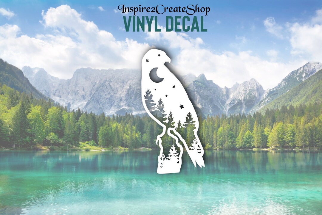 Hawk Night Sky, Spirit Animal Decal, Sticker for Laptop, Bumper Sticker ...