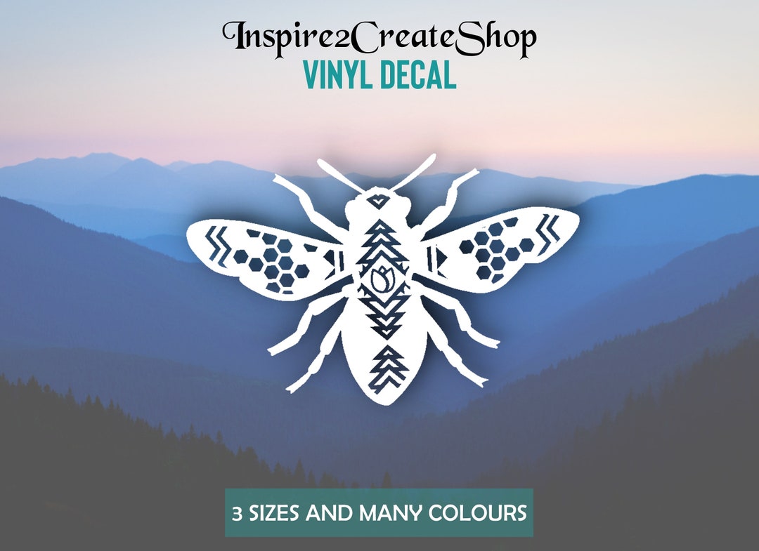 Spirit Animal, Bee, Honeycomb, Aztec Tribal Print Decal Sticker - Etsy