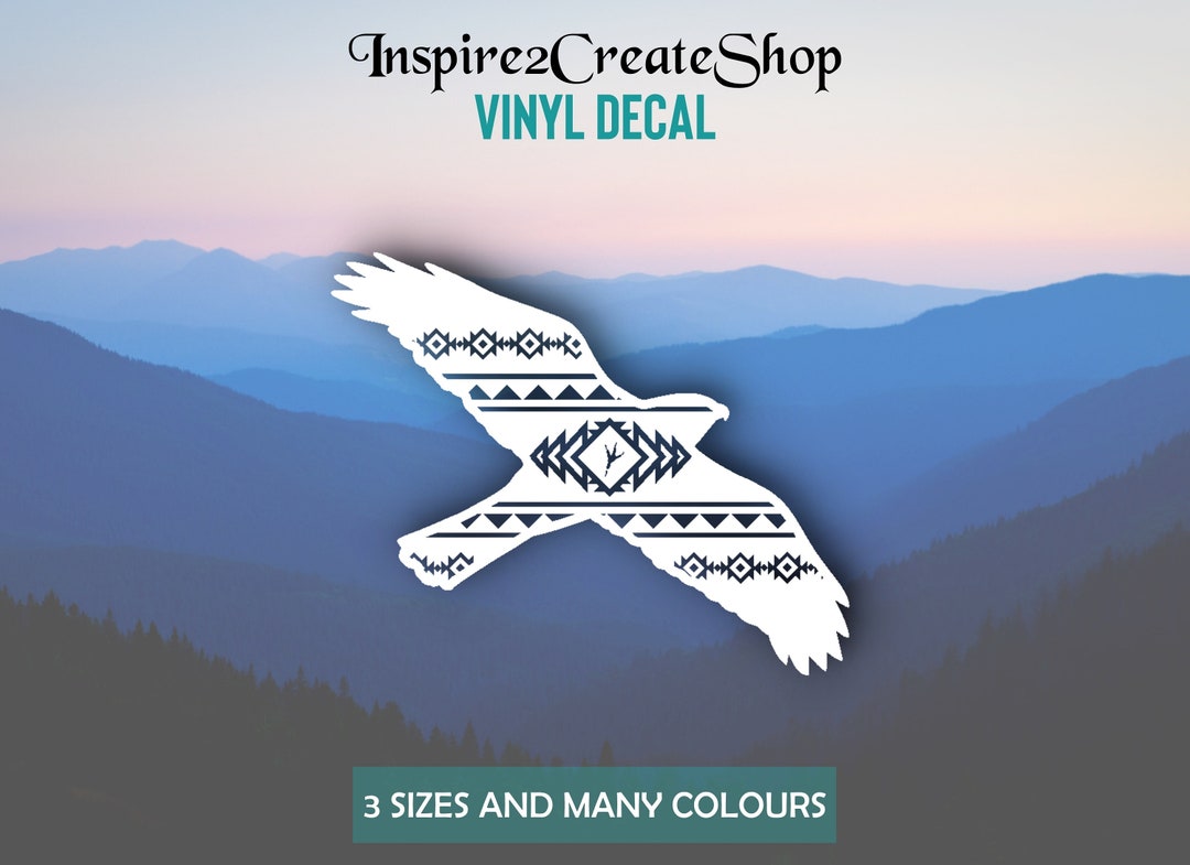 Spirit Animal, Hawk, Aztec Tribal Print Decal Sticker - Etsy