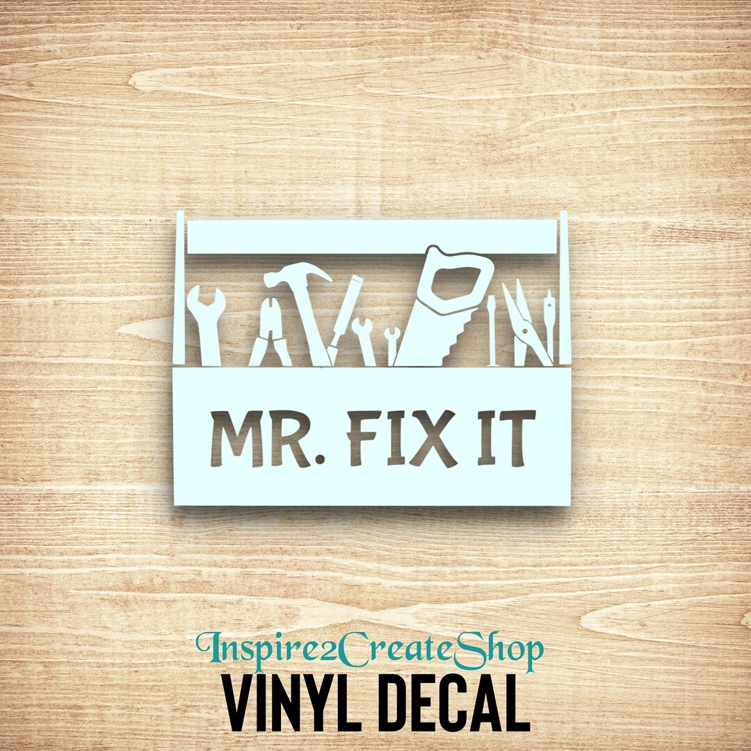 Mr. Fix It Tool Box Decal Sticker for Vehicles, Laptops, Hard Hats ...