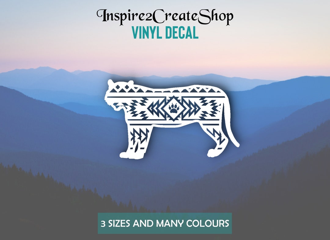 Spirit Animal, Tiger, Aztec Tribal Print Decal Sticker - Etsy