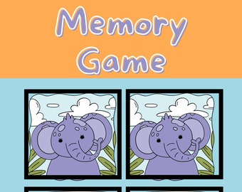 Animal Match Game | Etsy