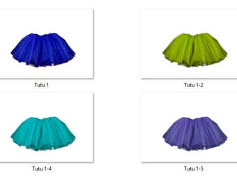 Tutu 1 Overlays Pack 3 Same Tutu 5 Different Colors Bold | Etsy
