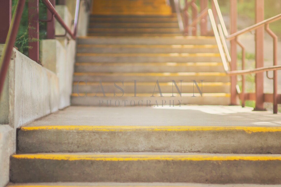 Painted City Steps Digital JPEG Photography Backdrop - Etsy