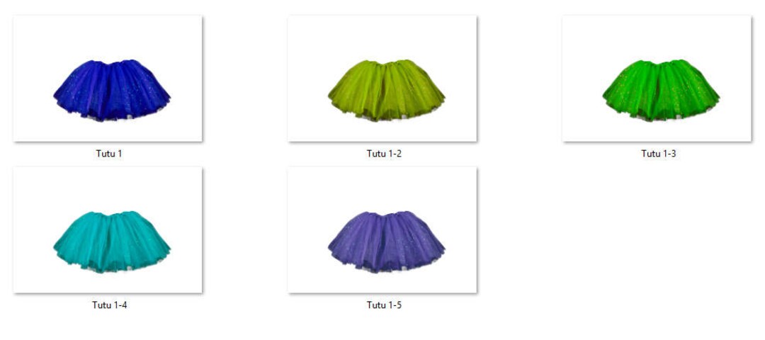 Tutu 1 Overlays Pack 1 Same Tutu 5 Different Colors Bold - Etsy