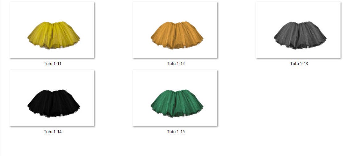 Tutu 1 Overlays Pack 3 Same Tutu 5 Different Colors Bold - Etsy