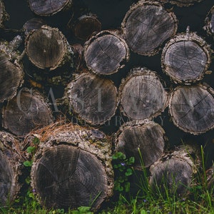 Rustic Logs Digital Photography Backdrop Background - Etsy