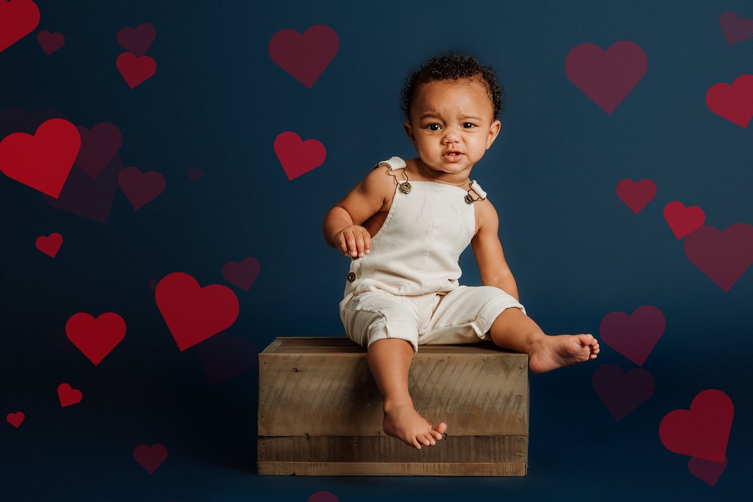 Heart Overlays Digital PNG 4 Red Pink Blue White Valentine's Day Hearts ...