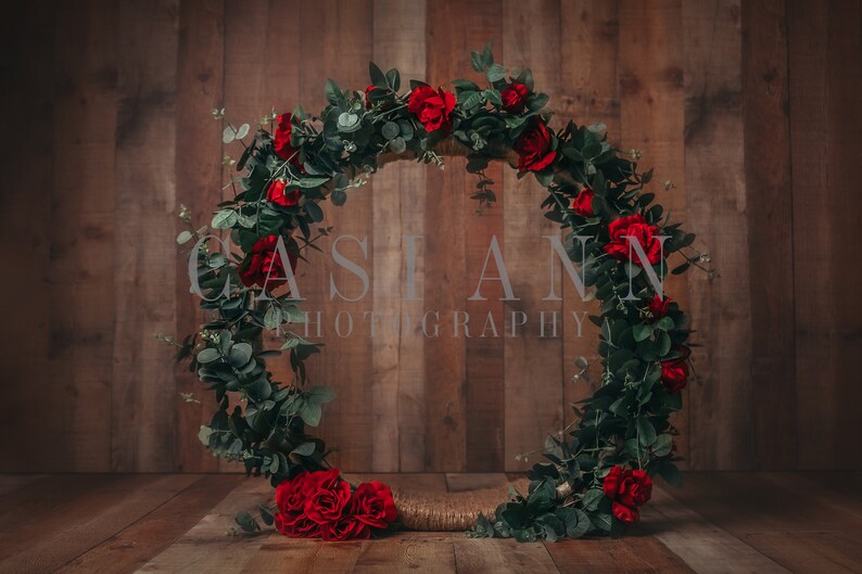 Rose Wreath Digital JPEG Photography Backdrop Background - Etsy