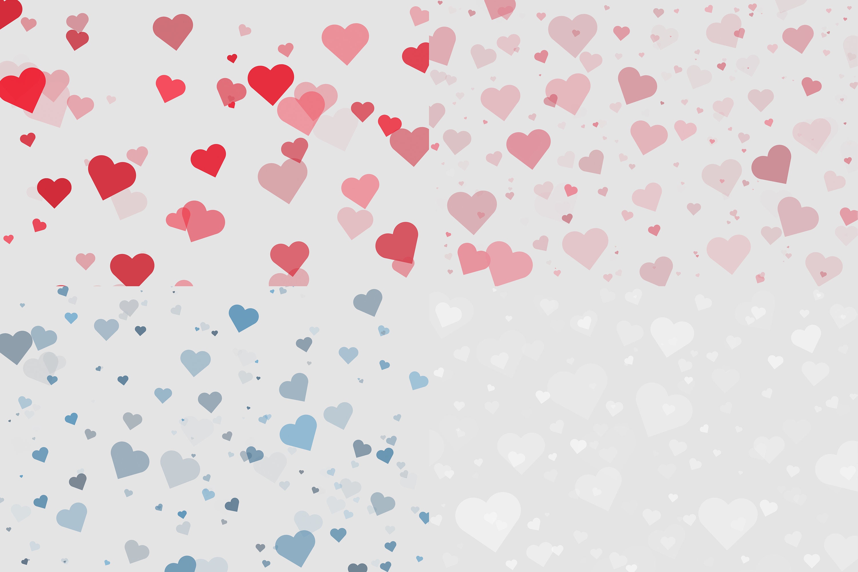 Heart Overlays - Digital PNG - 4 - Red - Pink - Blue - White ...