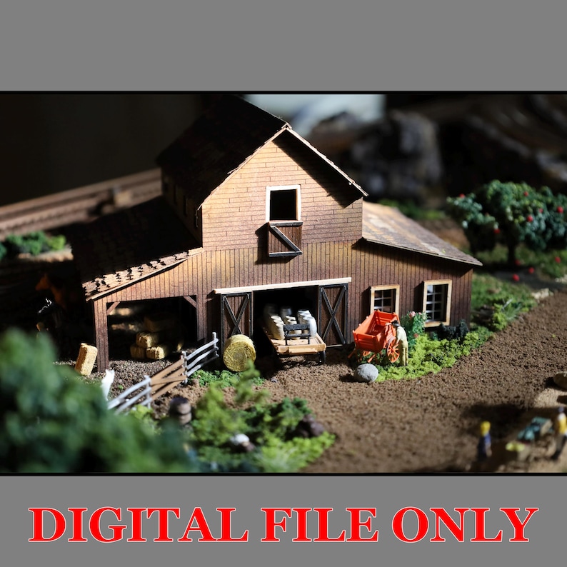 Barn 26M HO (1:87") Scale -DIGITAL FILE - Etsy
