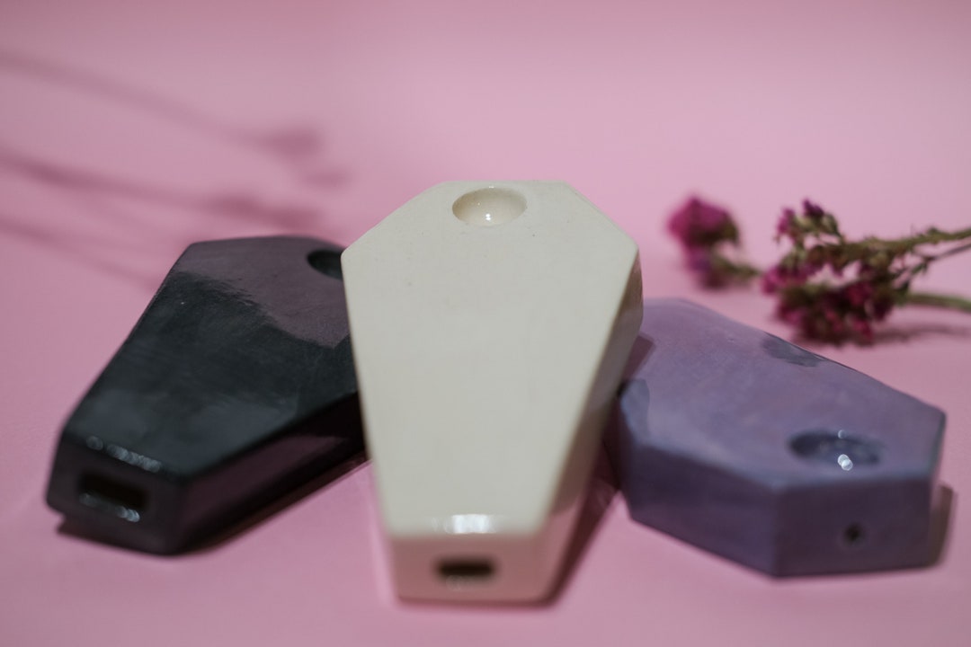 100% Ceramic Cutie Coffin Smoking Pipe Handmade - Etsy