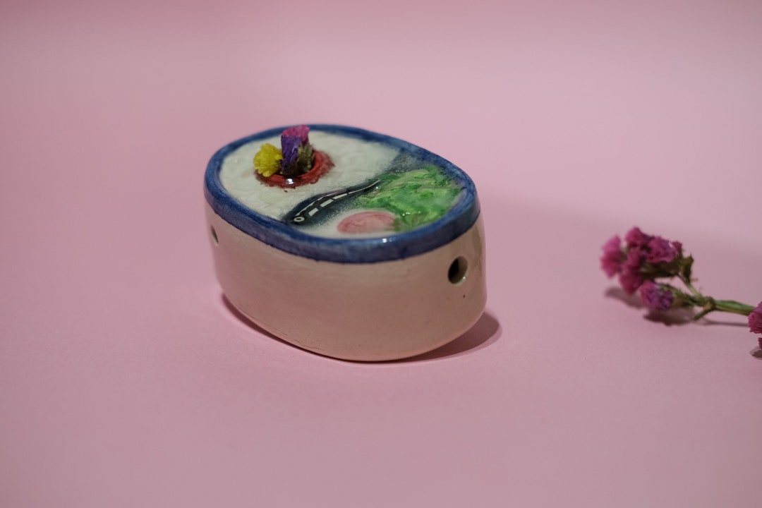 100% Ceramic Cutie Bento Box Smoking Pipe Handmade Medium - Etsy