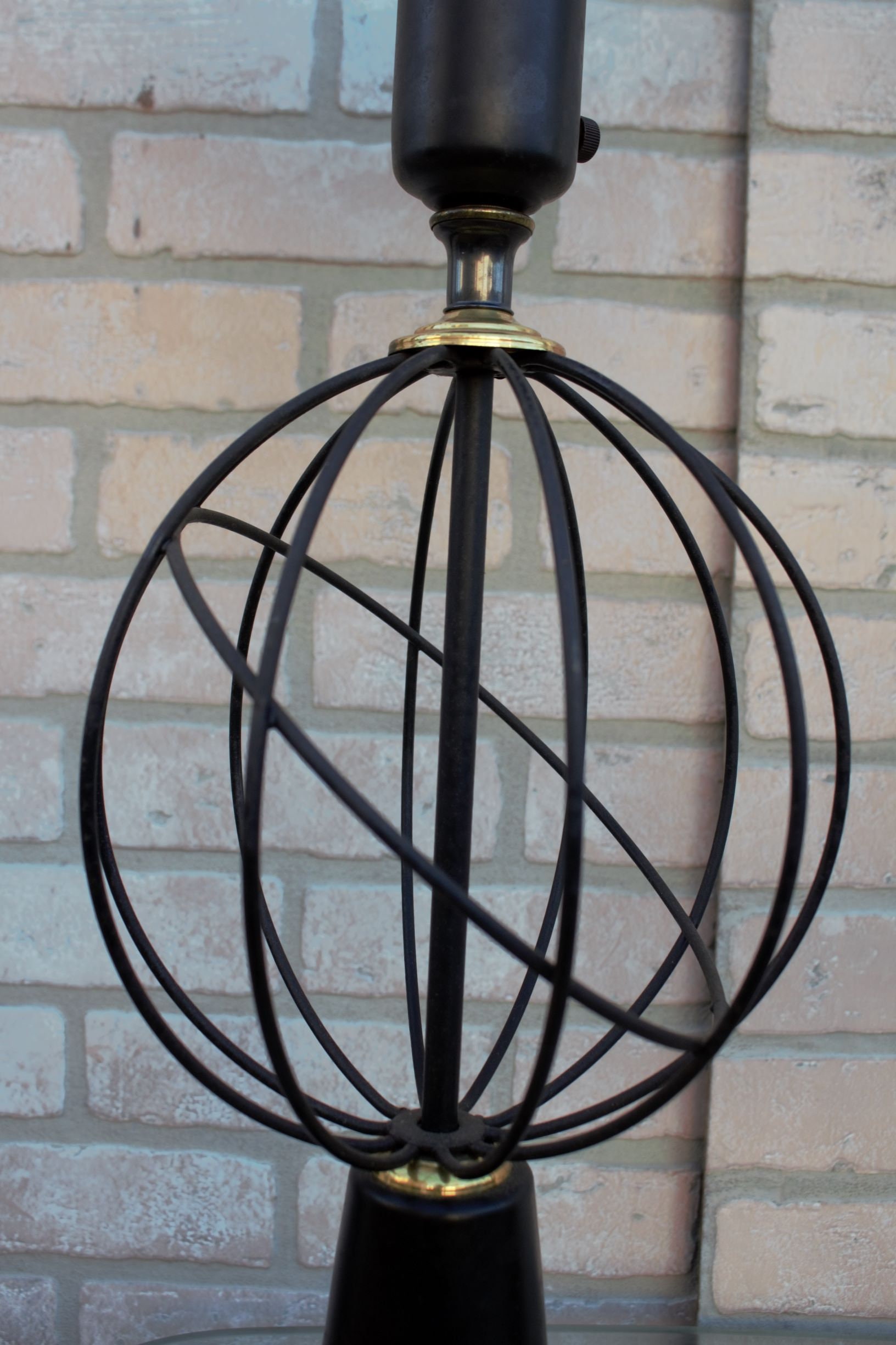 Mid Century Modern Atomic Table Lamps With Porcelain Shades - Etsy