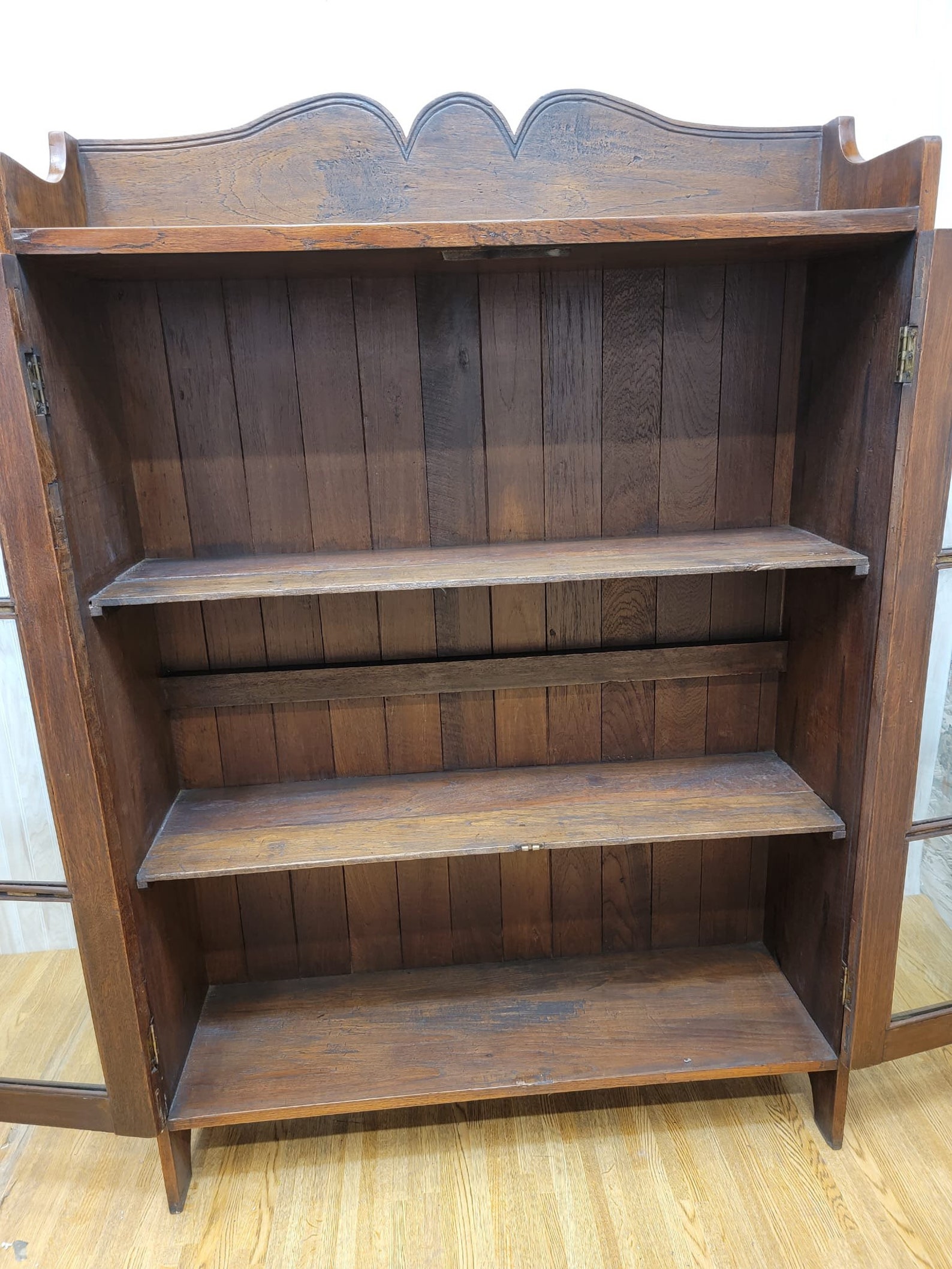 Vintage Thai British Colonial Teak and Glass Display Cabinet - Etsy