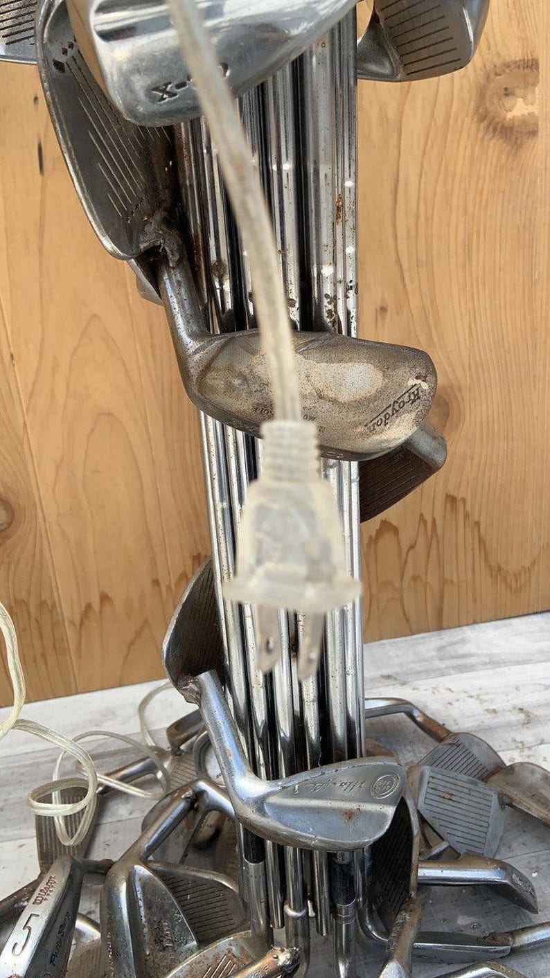 Vintage Hand Forged Golf Club Table Lamp With Silhouette Shade - Etsy