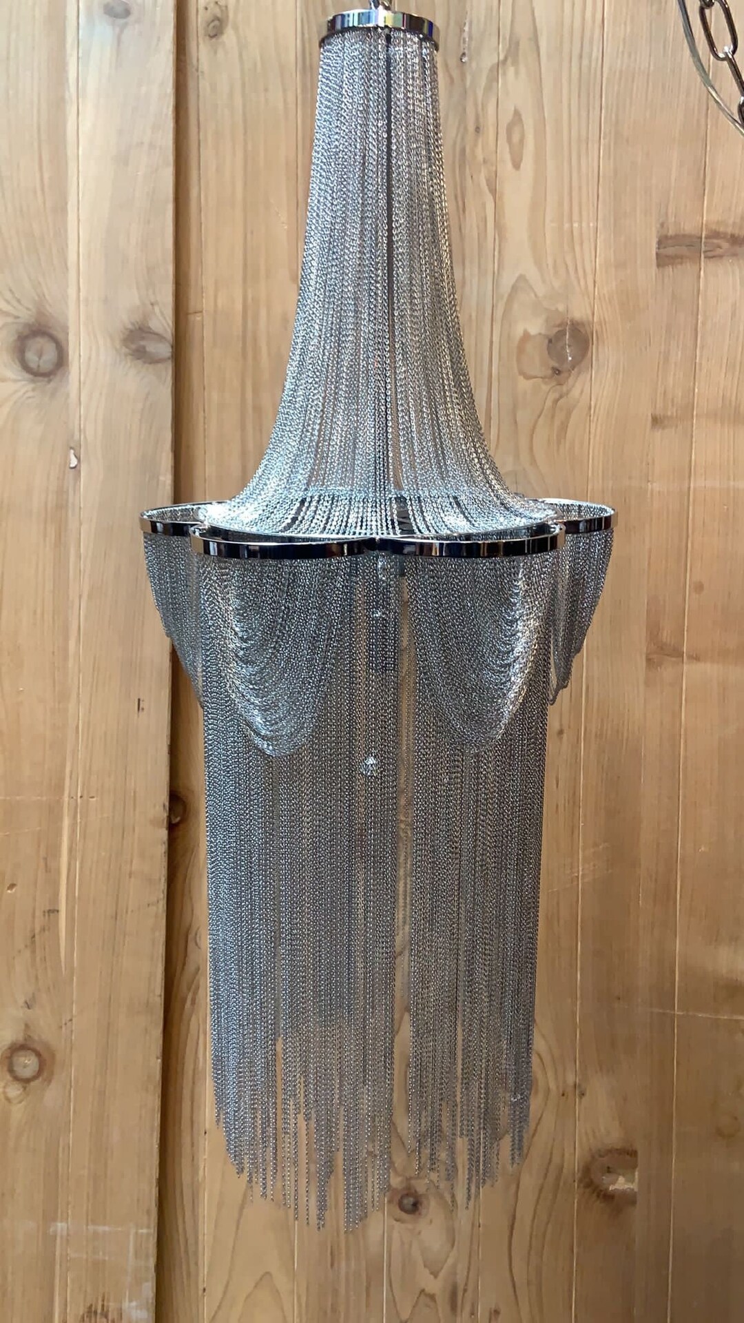 Modern Sculptural Draped Chain Chandelier - Etsy