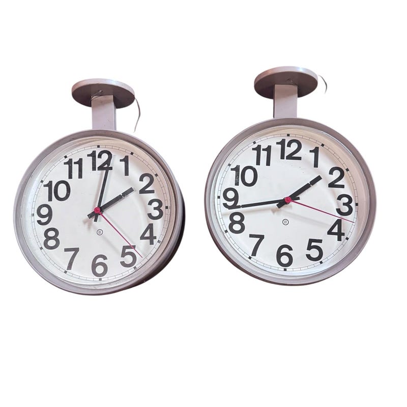 Double Sided Clock - Etsy