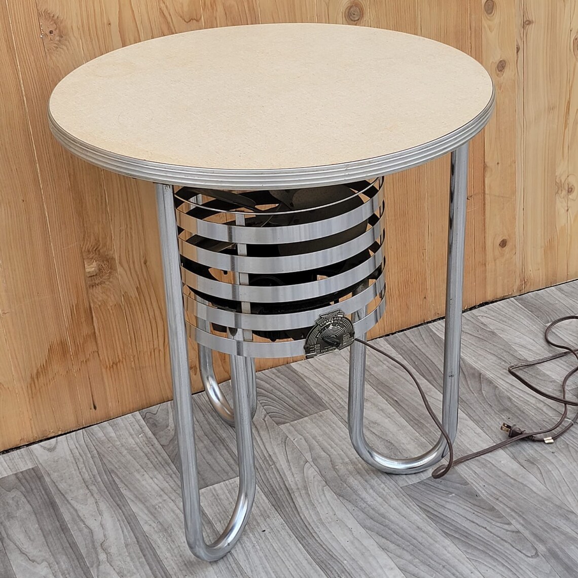 Art Deco Industrial Fan Table by Kisco Company - Etsy