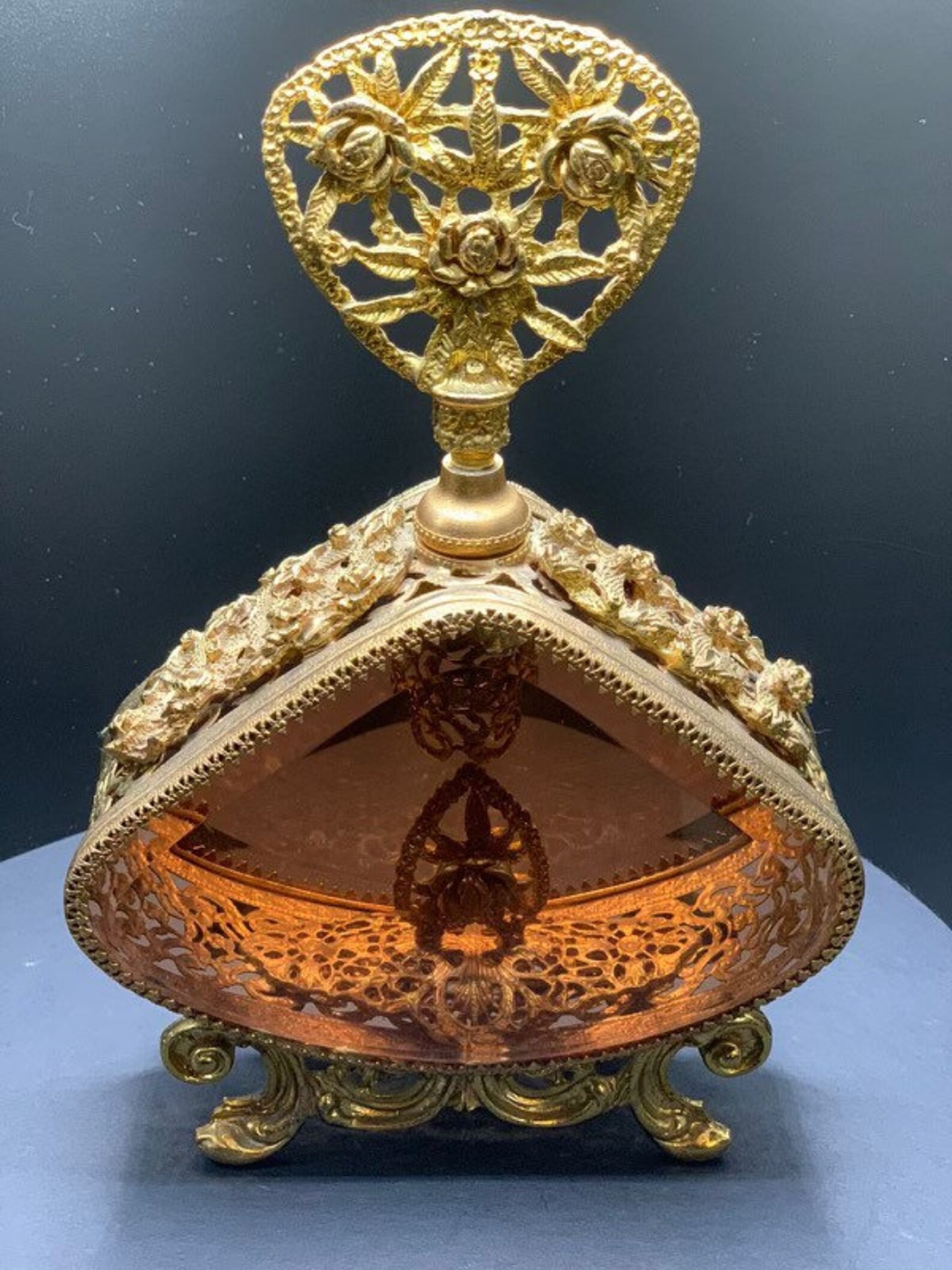 Hollywood Regency Ornate Gold Ormolu Perfume Bottles With - Etsy