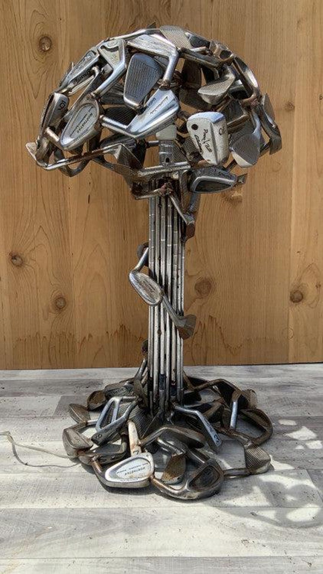 Vintage Hand Forged Golf Club Table Lamp With Silhouette Shade - Etsy