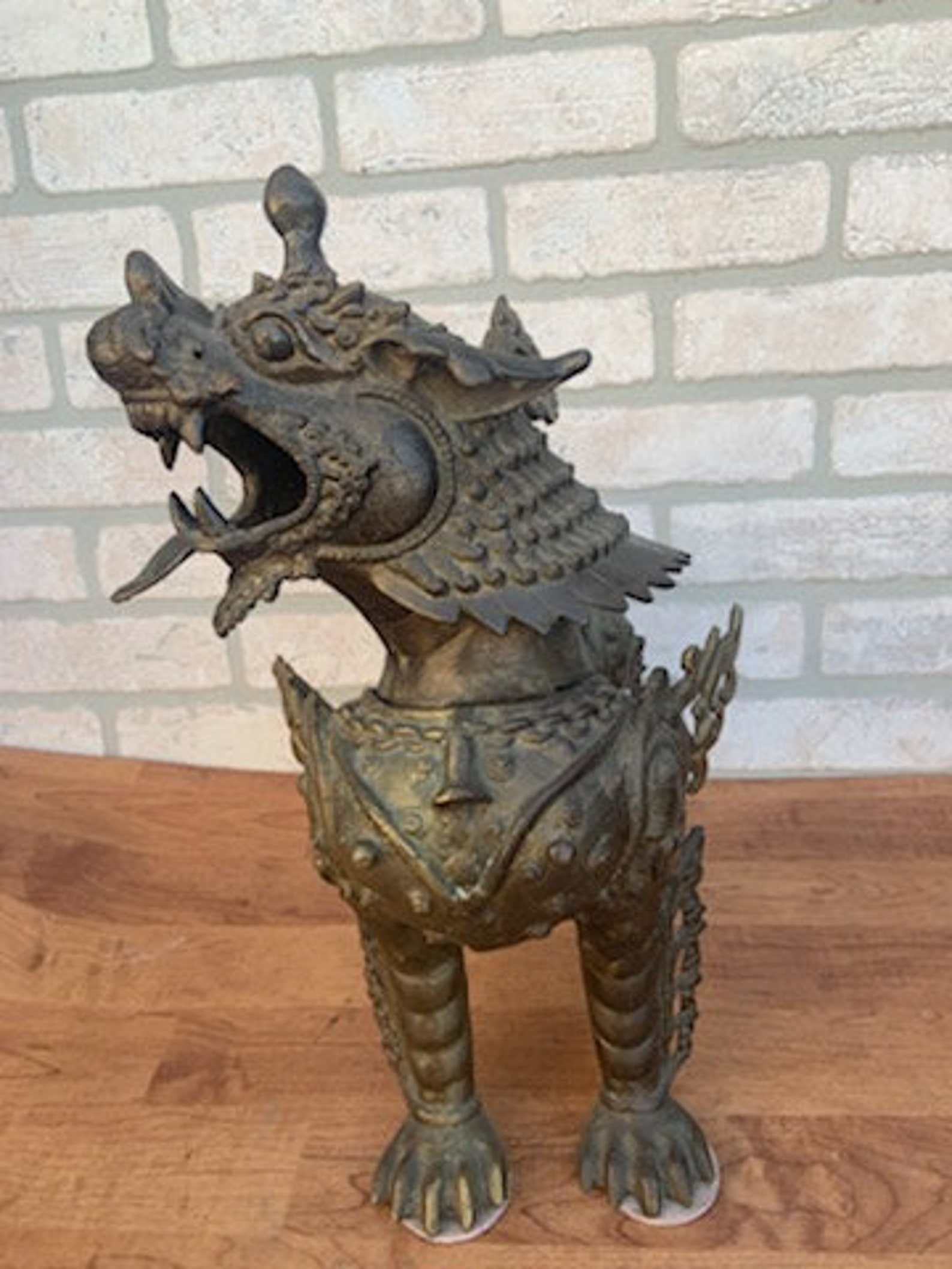 Chinese Foo Dog Mythical Chinese Lion Temple Dog Statue | Etsy