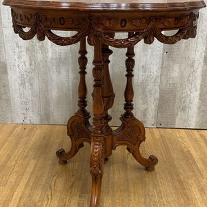 Antique Carved Ornate Accent Side Table - Etsy