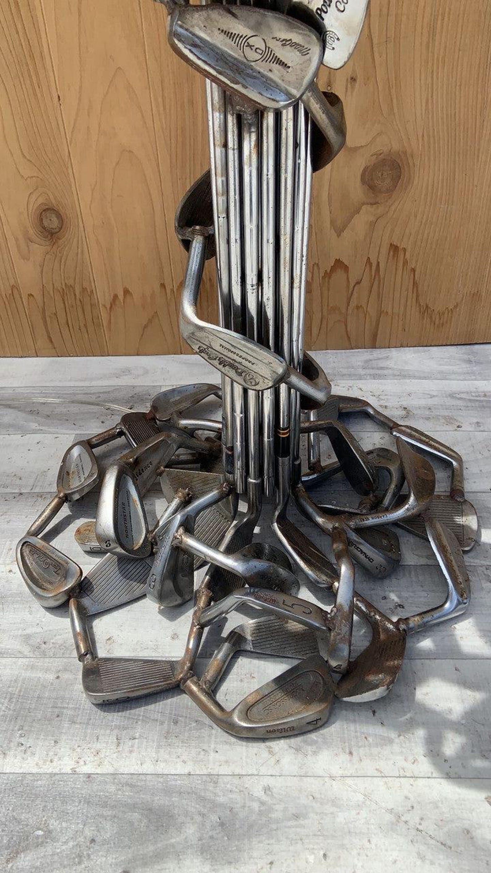 Vintage Hand Forged Golf Club Table Lamp With Silhouette Shade - Etsy