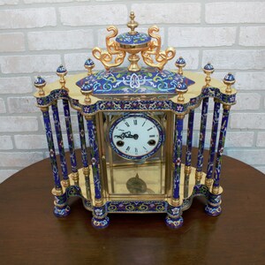 Vintage Chinese Cloisonne Enamel Wind up 7 Day Chiming Table Clock - Etsy