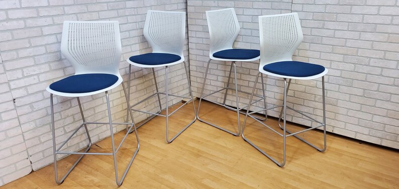 Mid Century Modern Knoll Multigeneration 4 Bar Stools With - Etsy