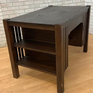 Antique Arts & Crafts Oak Mission Desk - Etsy