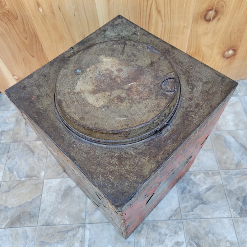 Antique Metal Large Tea Tin for General and County Stores - Etsy