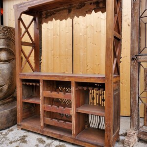 Antique Rustic Bohemian Ornate Carved Bar - Etsy