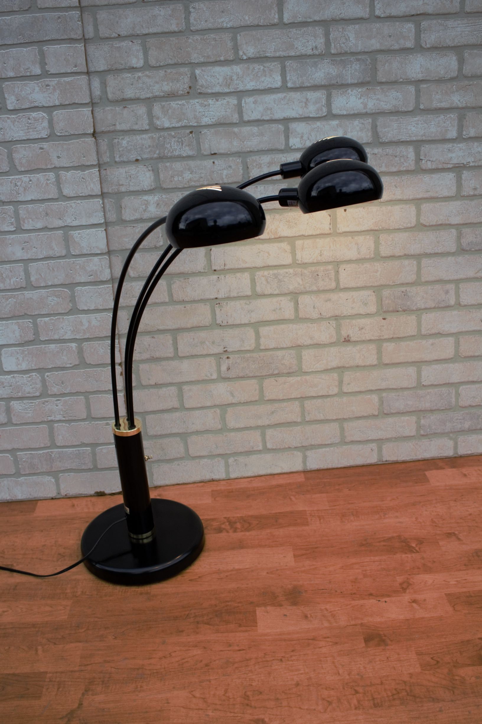 Mid Century Modern Multi-Arm Black Enamel Table Lamp | Etsy