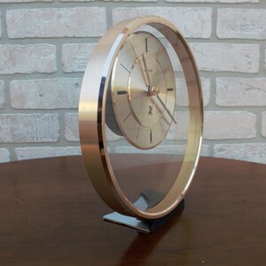 Mid Century Modern Kruger Floating Lucite Gold Table Clock - Etsy