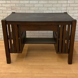 Antique Arts & Crafts Oak Mission Desk - Etsy