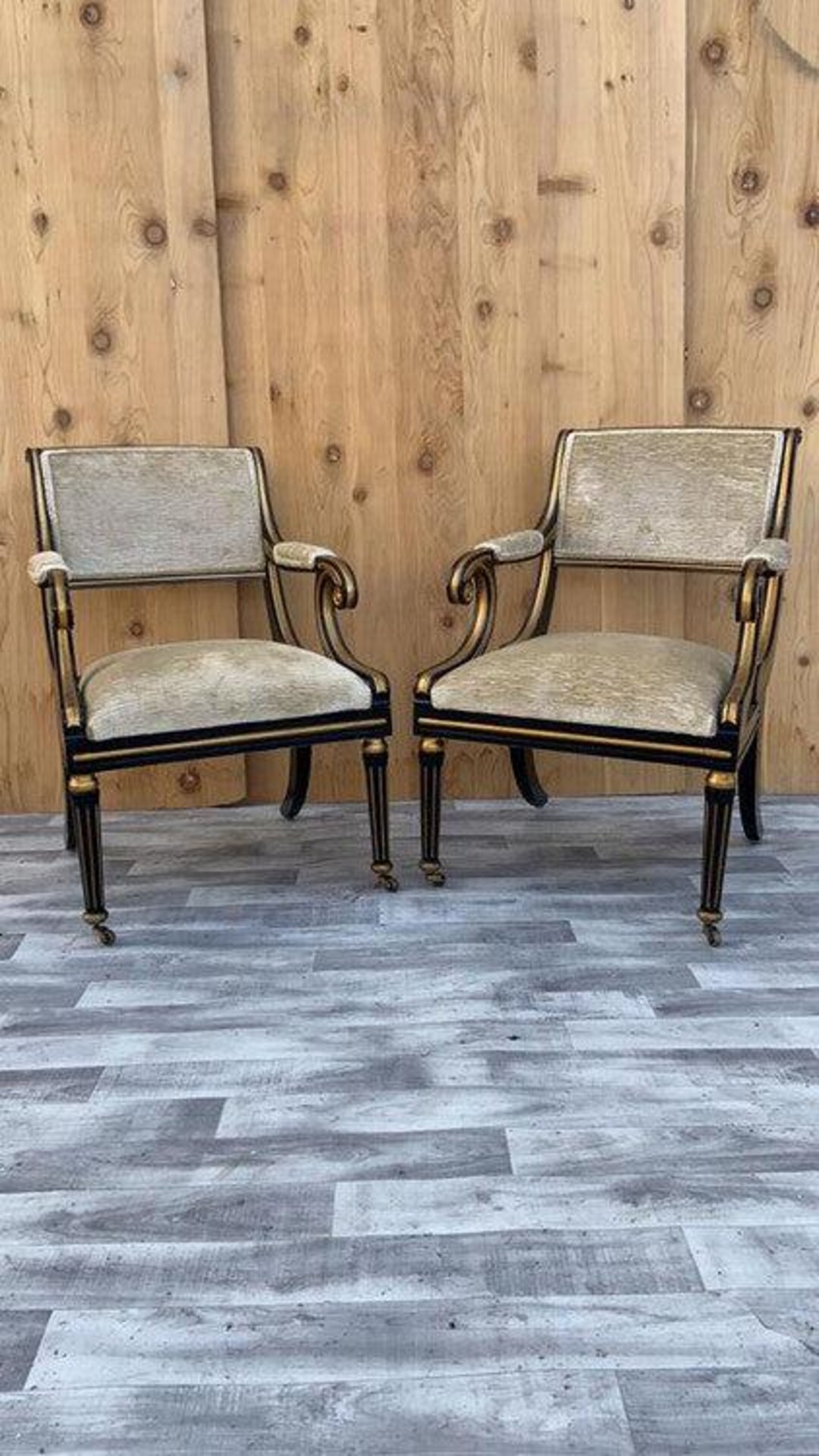 Vintage Regency Style Chairs by Baker Furniture Newly Upholstered ...