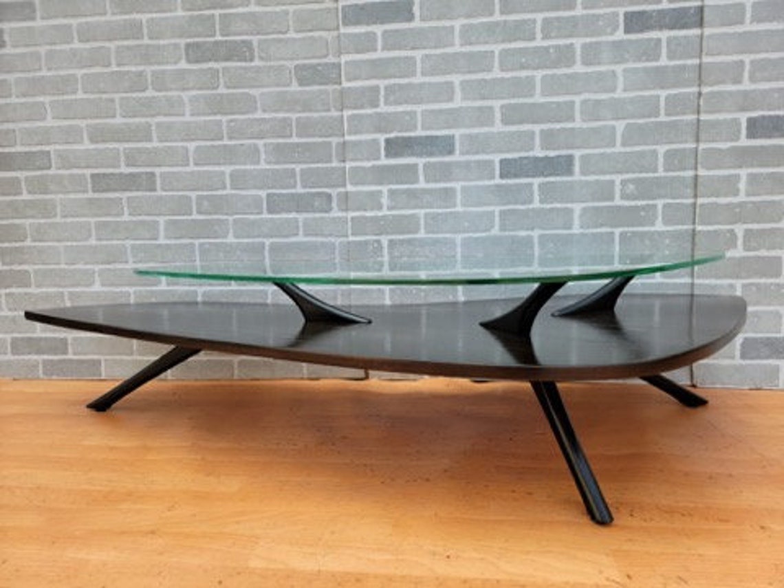 Mid Century Modern Atomic Boomerang Vladimir Kagan Style Two | Etsy