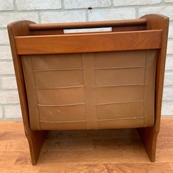 Leather Magazine Rack - Etsy