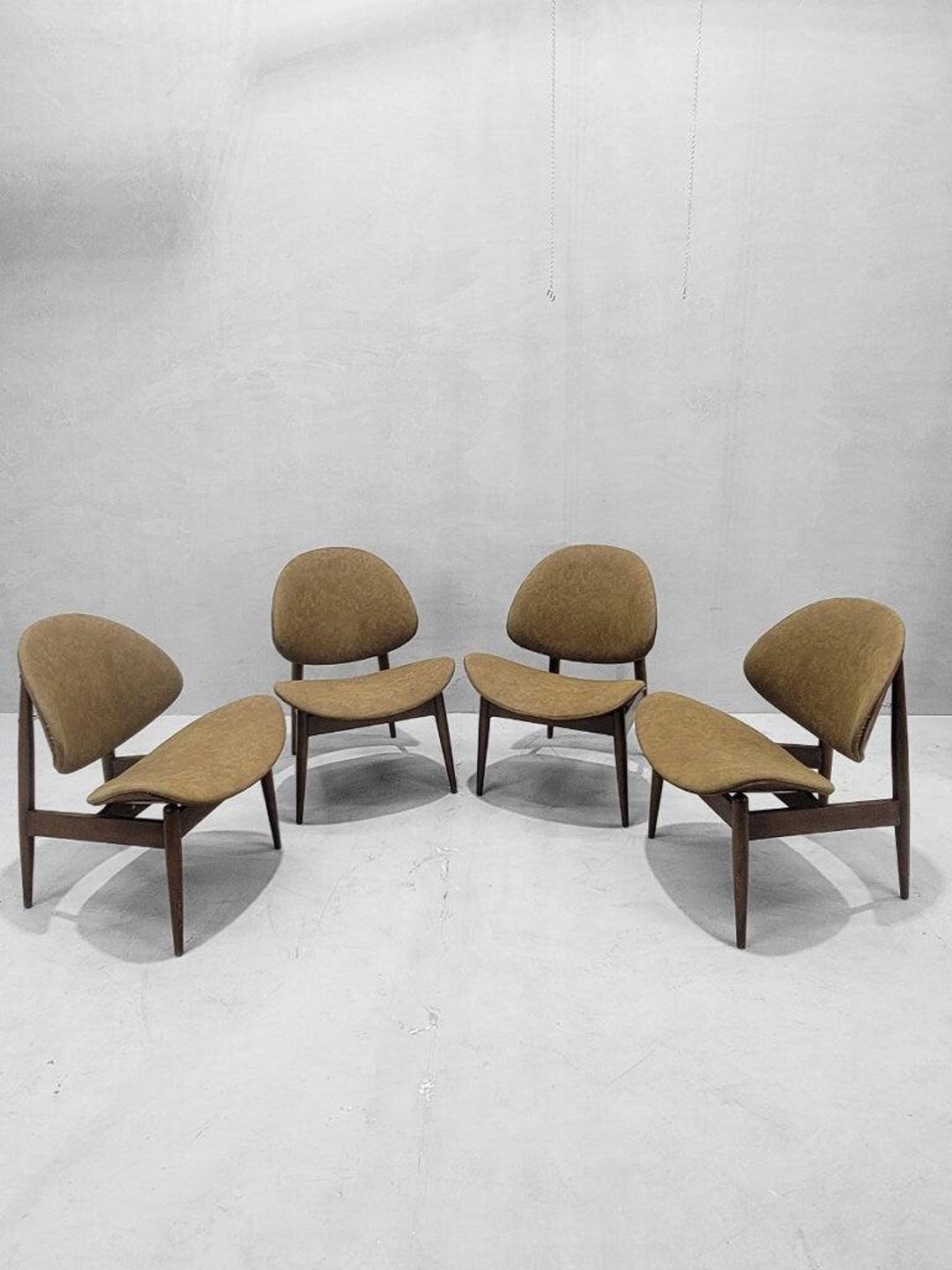Mid Century Modern Clam Shell Chairs by Seymour James Weiner for ...