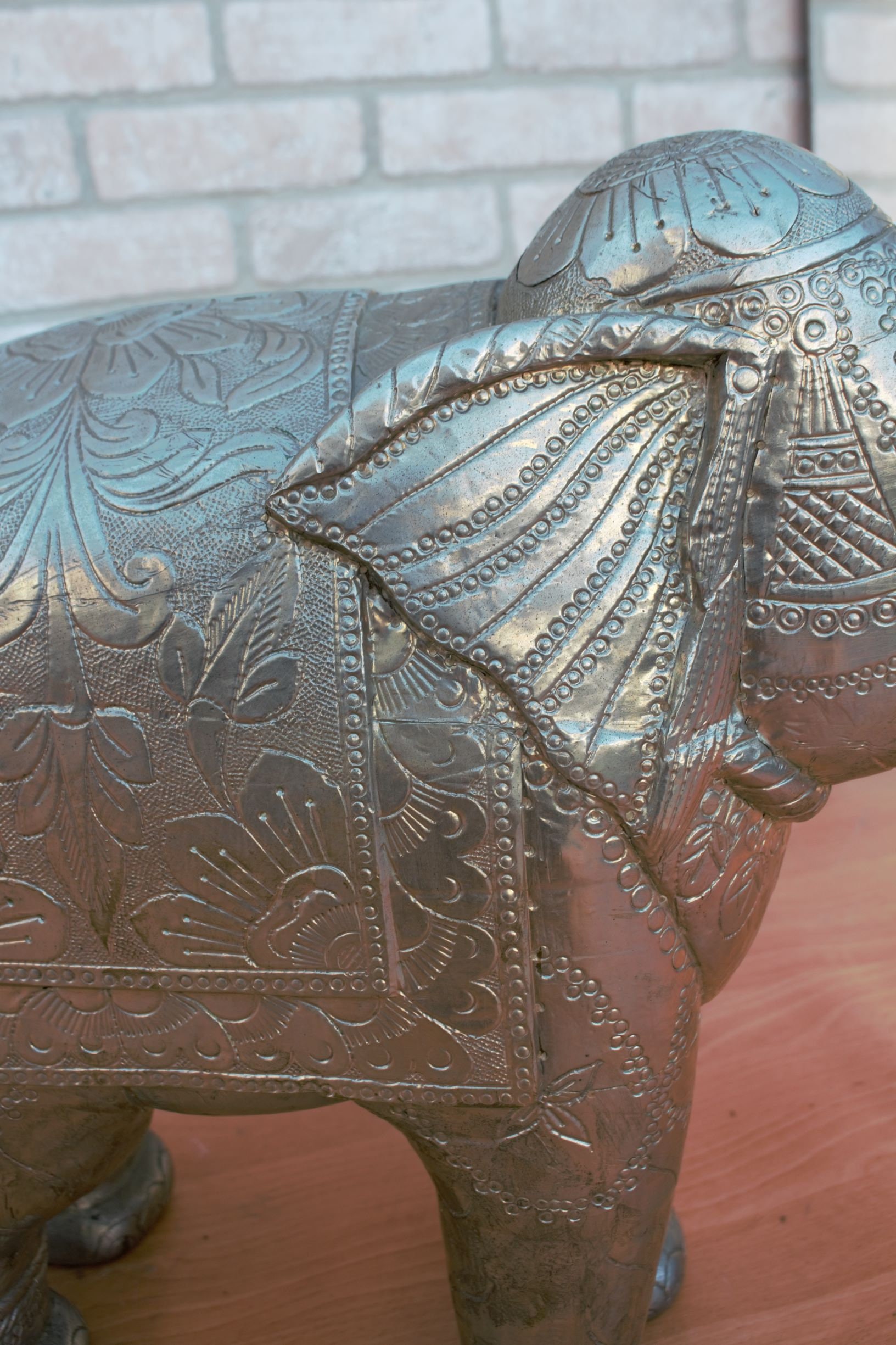 Vintage Moroccan Heavily Detailed Hammered Elephant Statue | Etsy