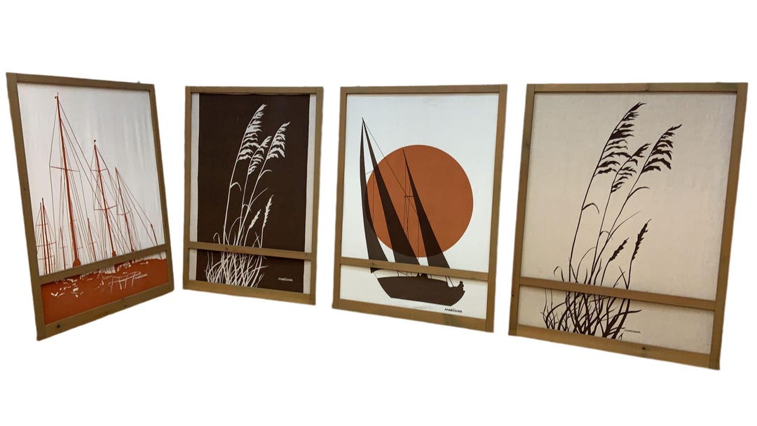 Vintage Marushka Canvas Art Print Fabric Framed Panels - 4 - Etsy