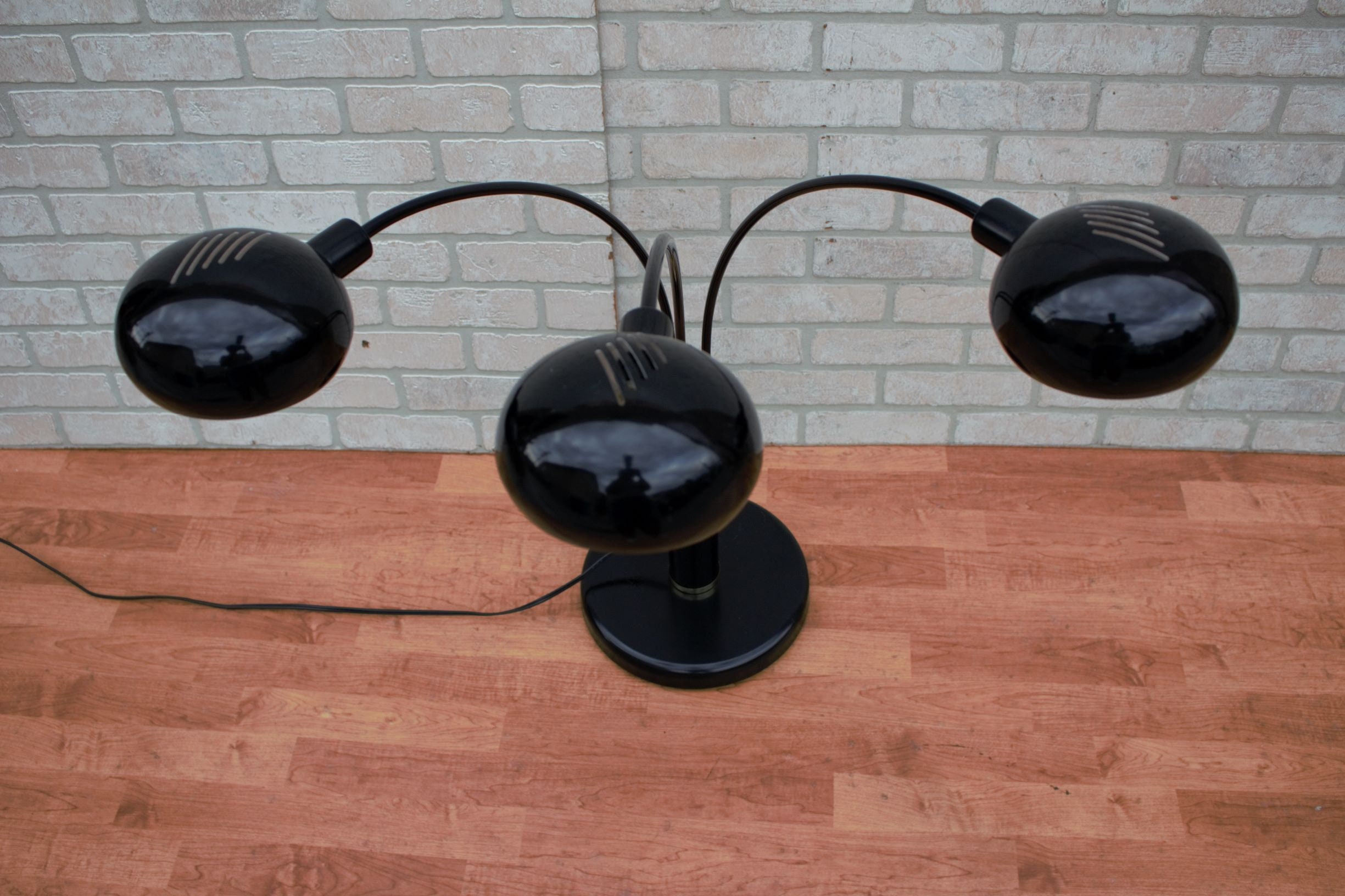 Mid Century Modern Multi-Arm Black Enamel Table Lamp | Etsy