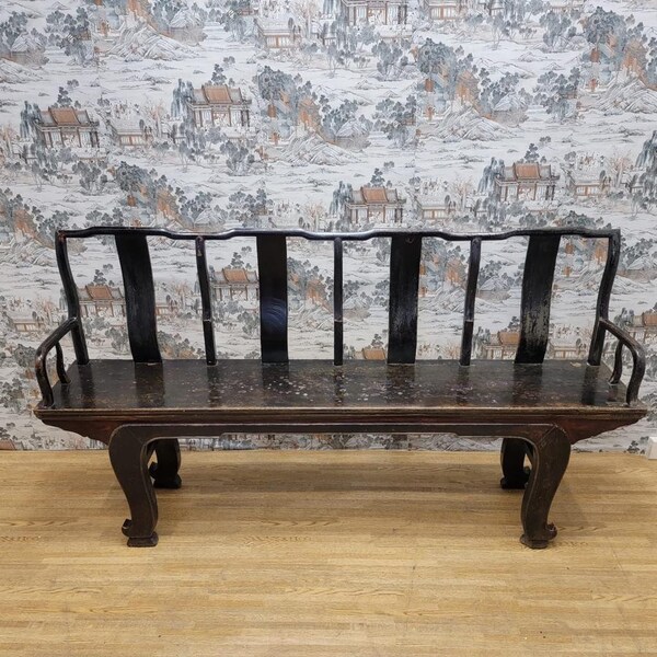 Chinese Wooden Bench - Etsy