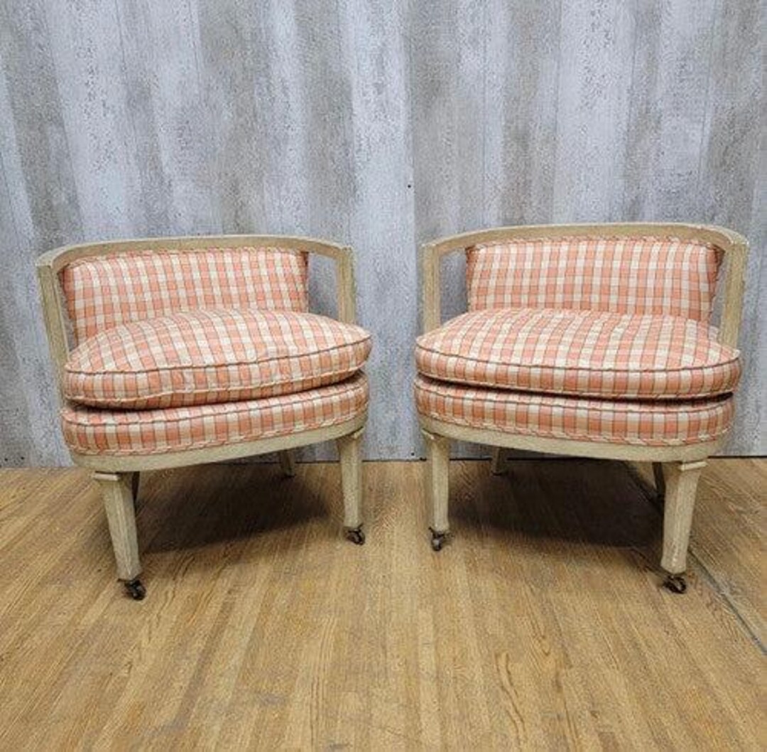 Mid Century Low Back Wood Frame Tub/club Chairs With for Upholstery ...