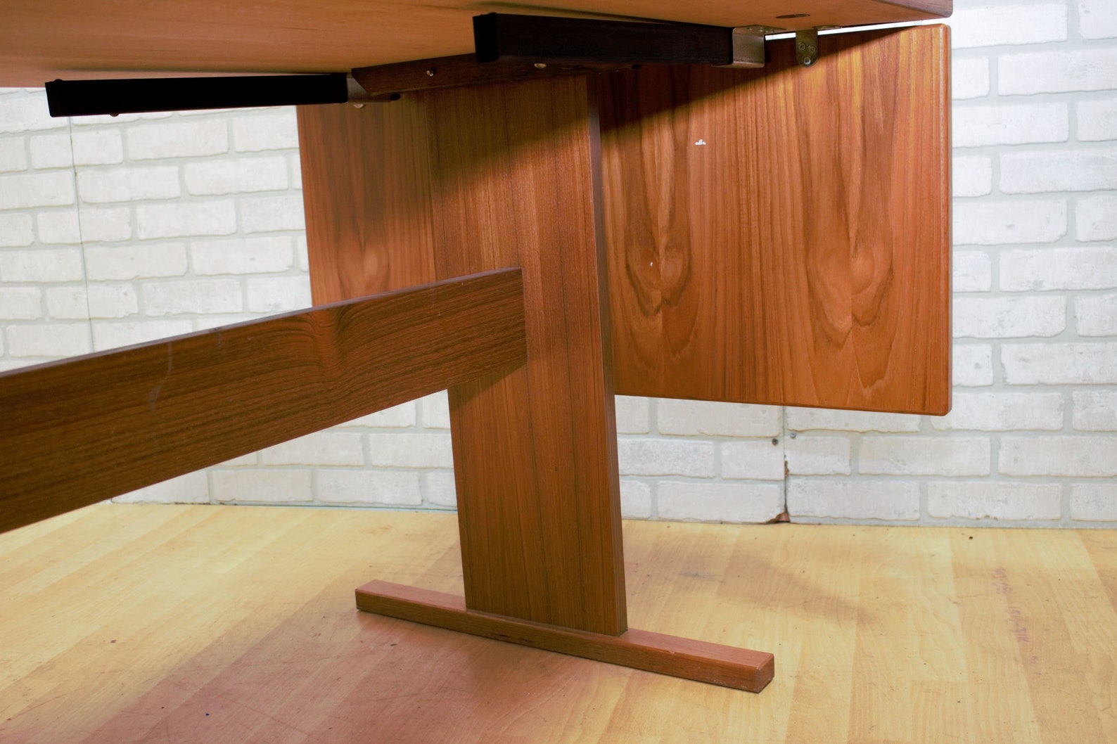 Mid Century Modern Danish Drop Down Tile Inlay Dining Table by | Etsy