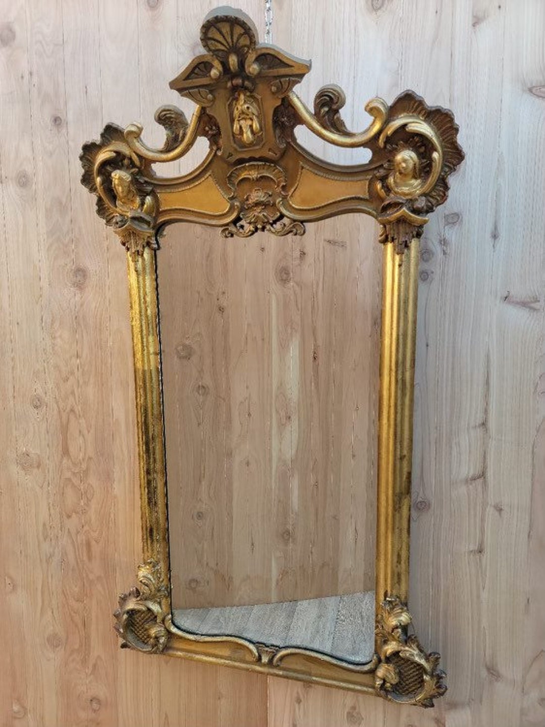 Antique Italian Rococo Style Gold Gilded Hand Carved Wall Mirror - Etsy