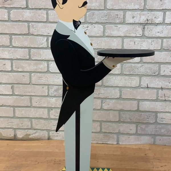 Wooden Butler Statue - Etsy