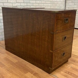 Mid Century Modern Campaign Style Lift Top Executive File Chest by ...